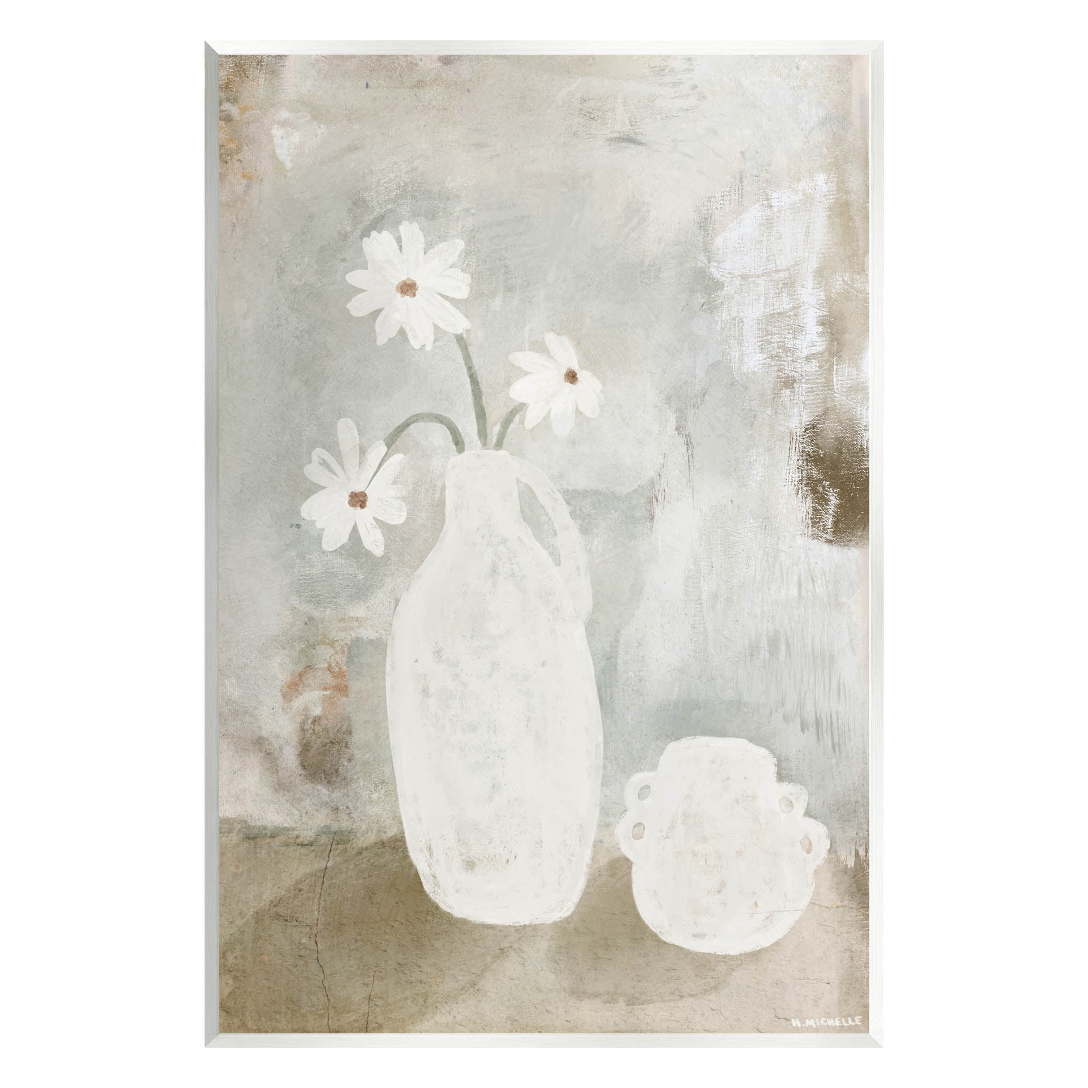 Rustic Daisy Vase Still Life Botanical & Floral Graphic Art Unframed ...