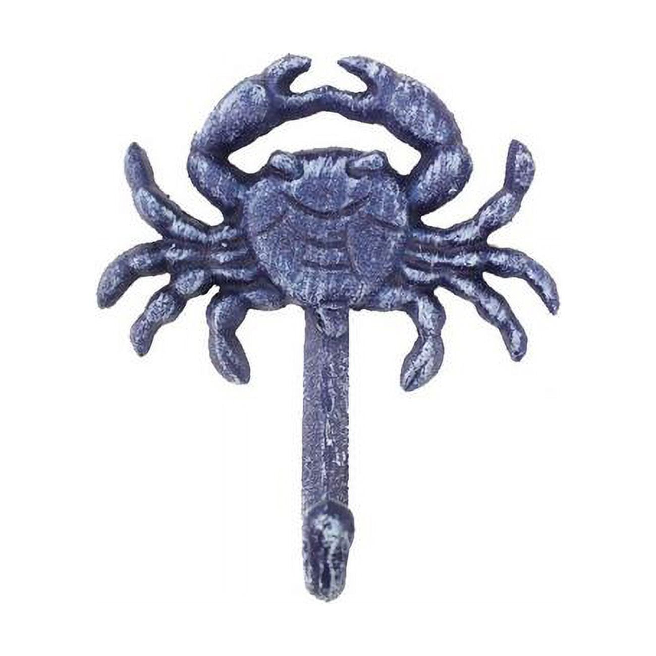 Handcrafted Model Ships Rustic Dark Blue Cast Iron Wall Mounted Crab ...