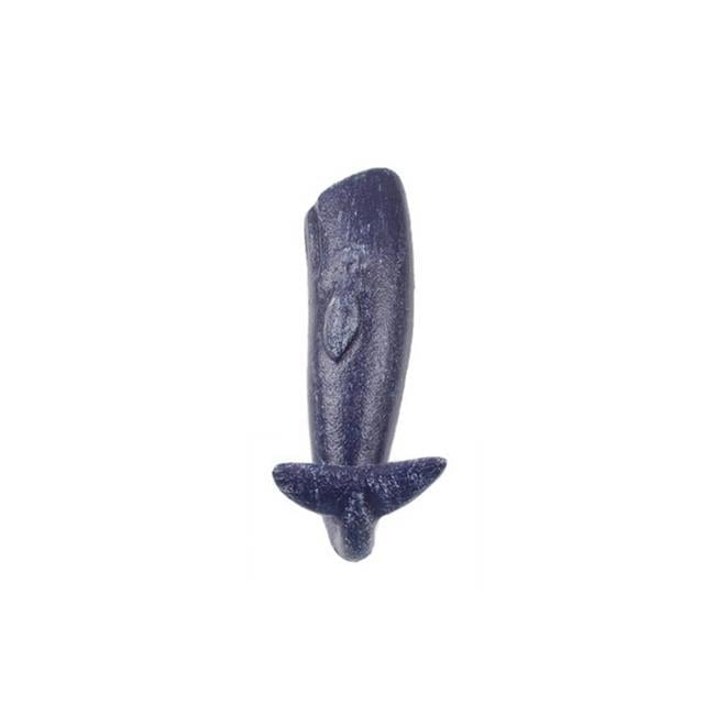 Rustic Dark Blue Cast Iron Whale Hook, 6 in. - Walmart.com