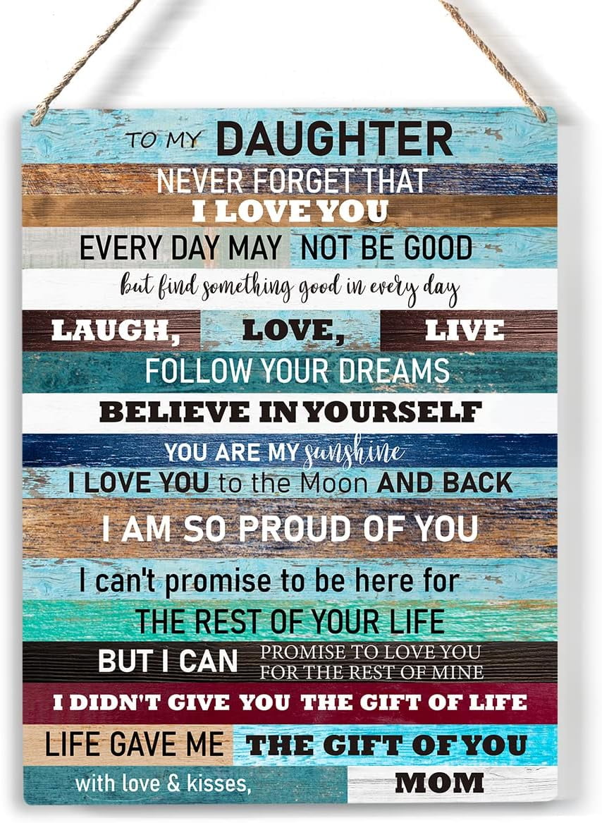 Rustic Daughter Never Forget That I Love You Wood Sign to My Daughter ...