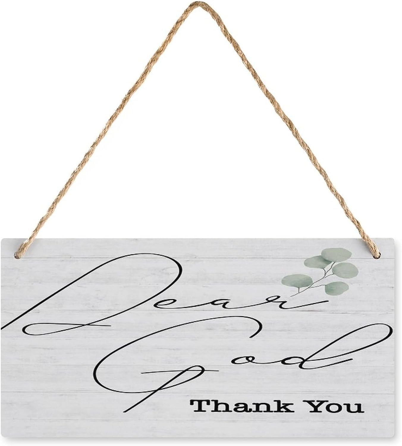 Rustic Dear God Thank You Sign, Wood Sign Hanging Art Wall Decor 12x6 ...