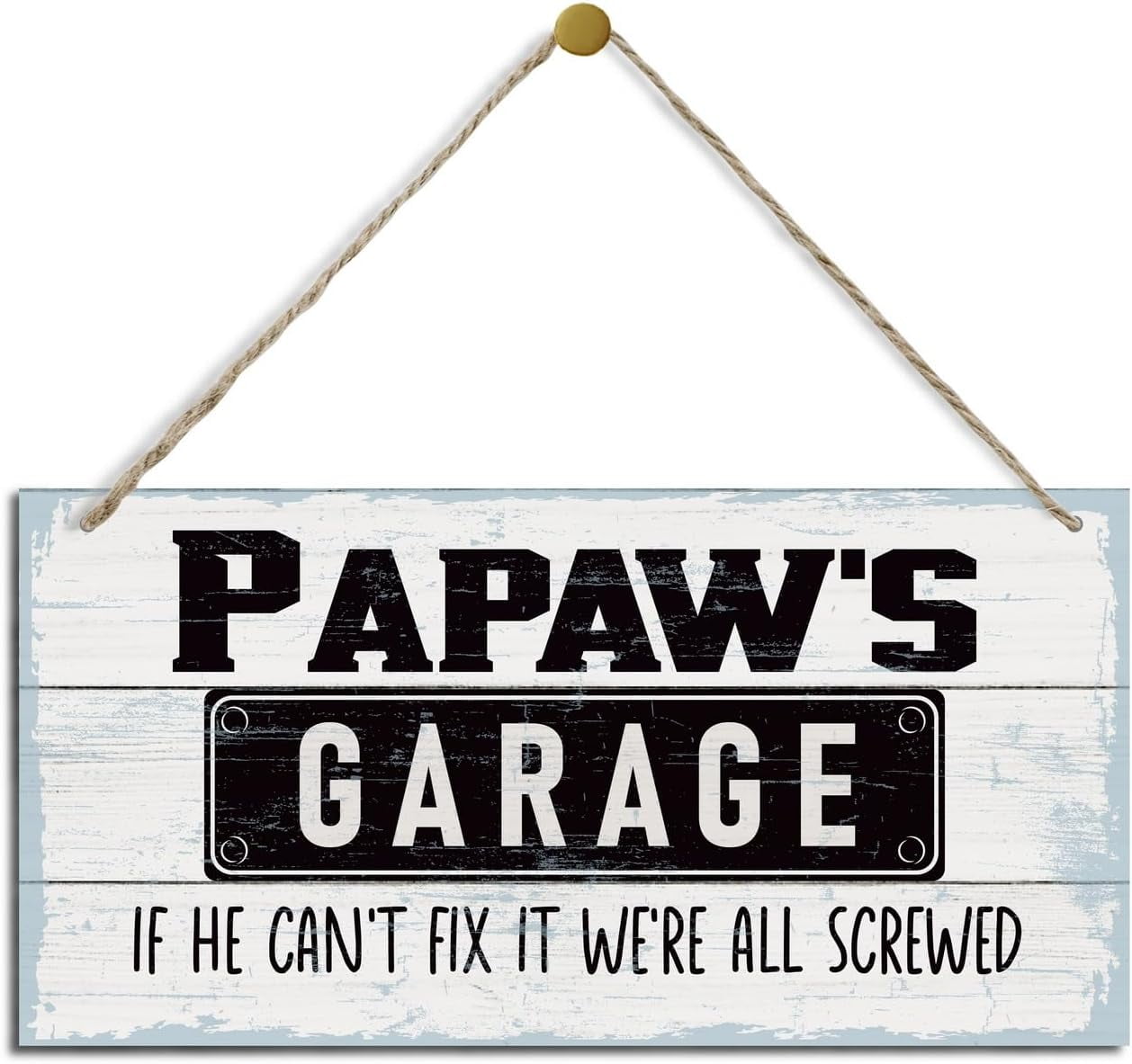 Rustic Decor Sign, Vintage Style Papaw's Garage Decor Sign, Garage ...