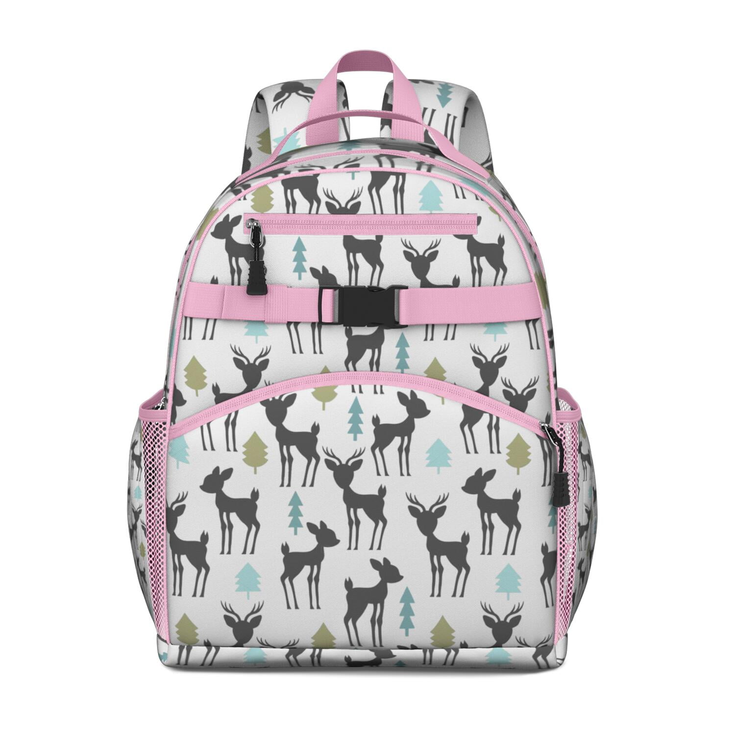 Rustic Deer Hunting Backpack with Artistic Buck Head and Geometric ...