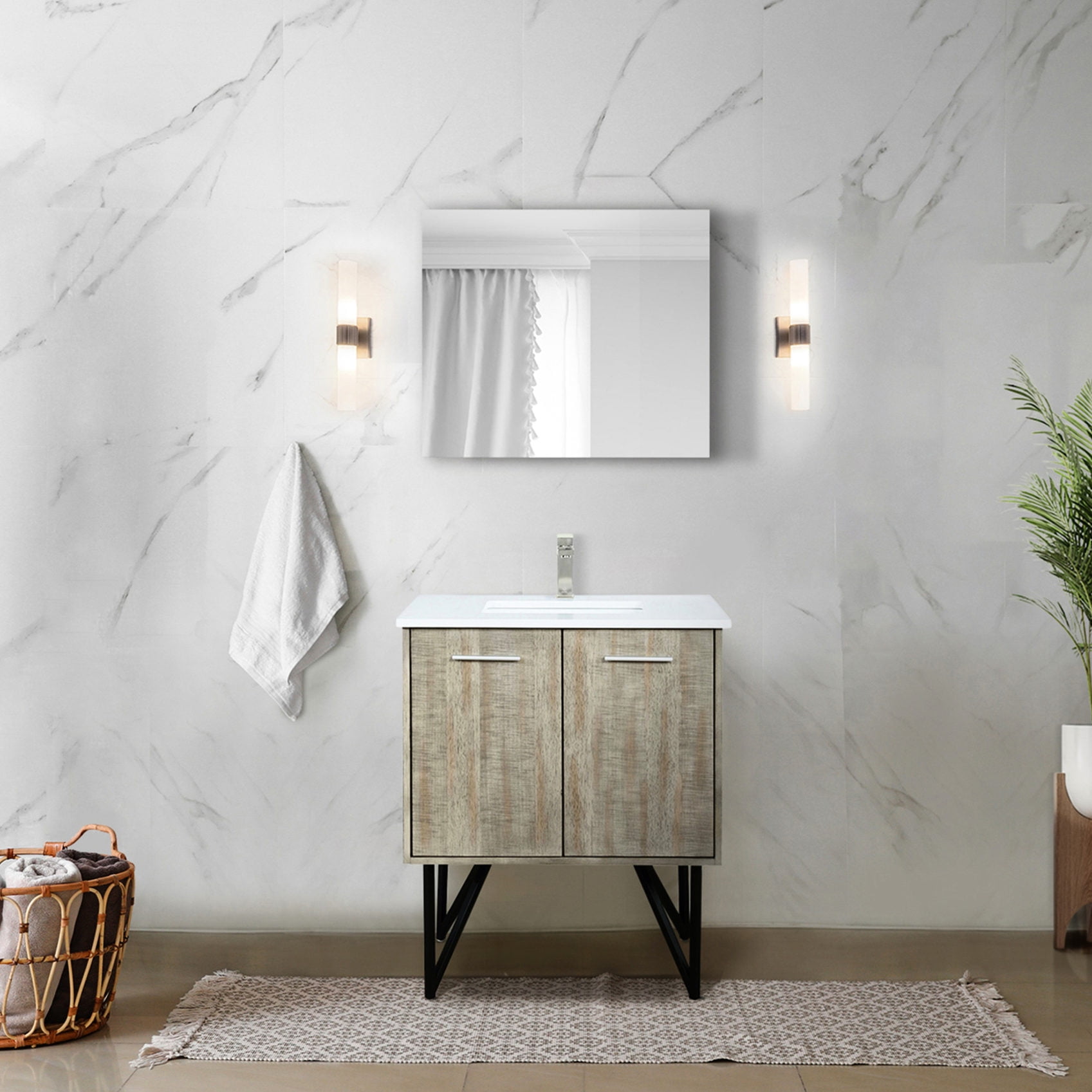 Rustic Design with Practicality - 30 - inch Acacia Bath Vanity ...