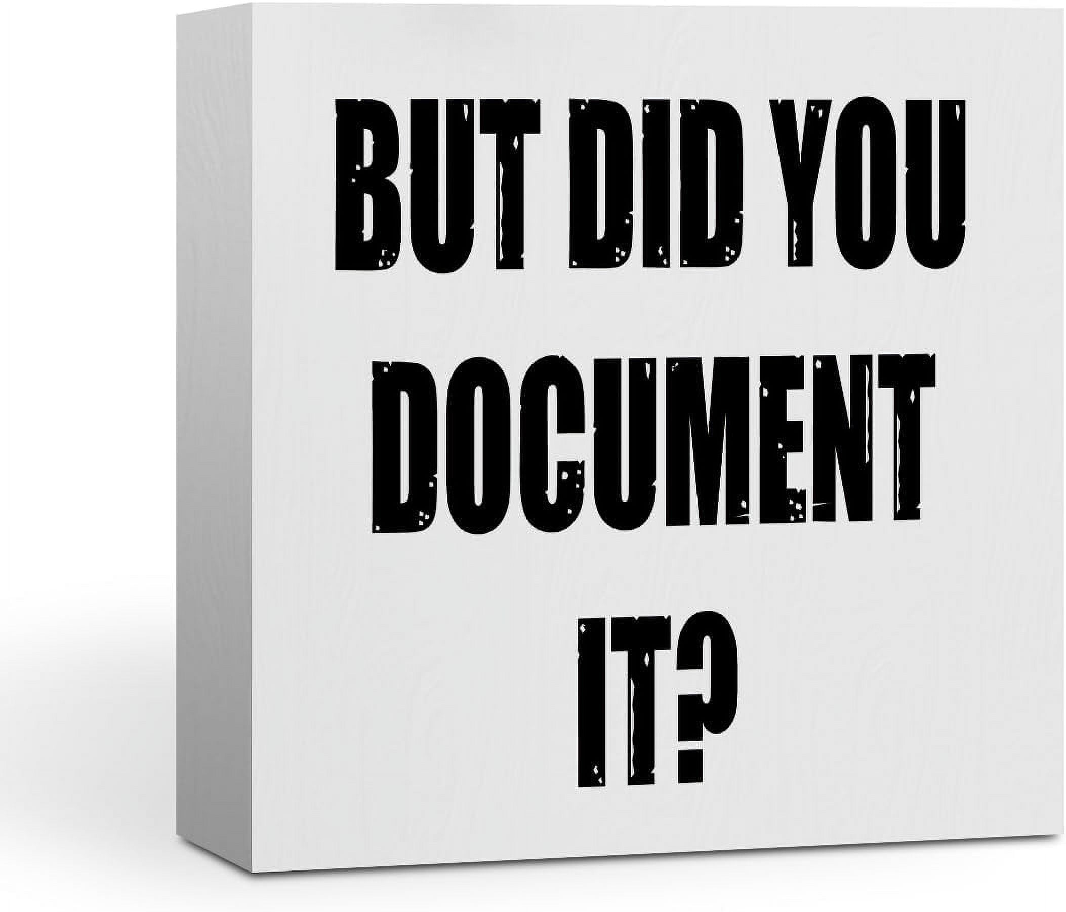 Rustic Desk Decor Cubicle Accessories But Did You Document It Wooden ...