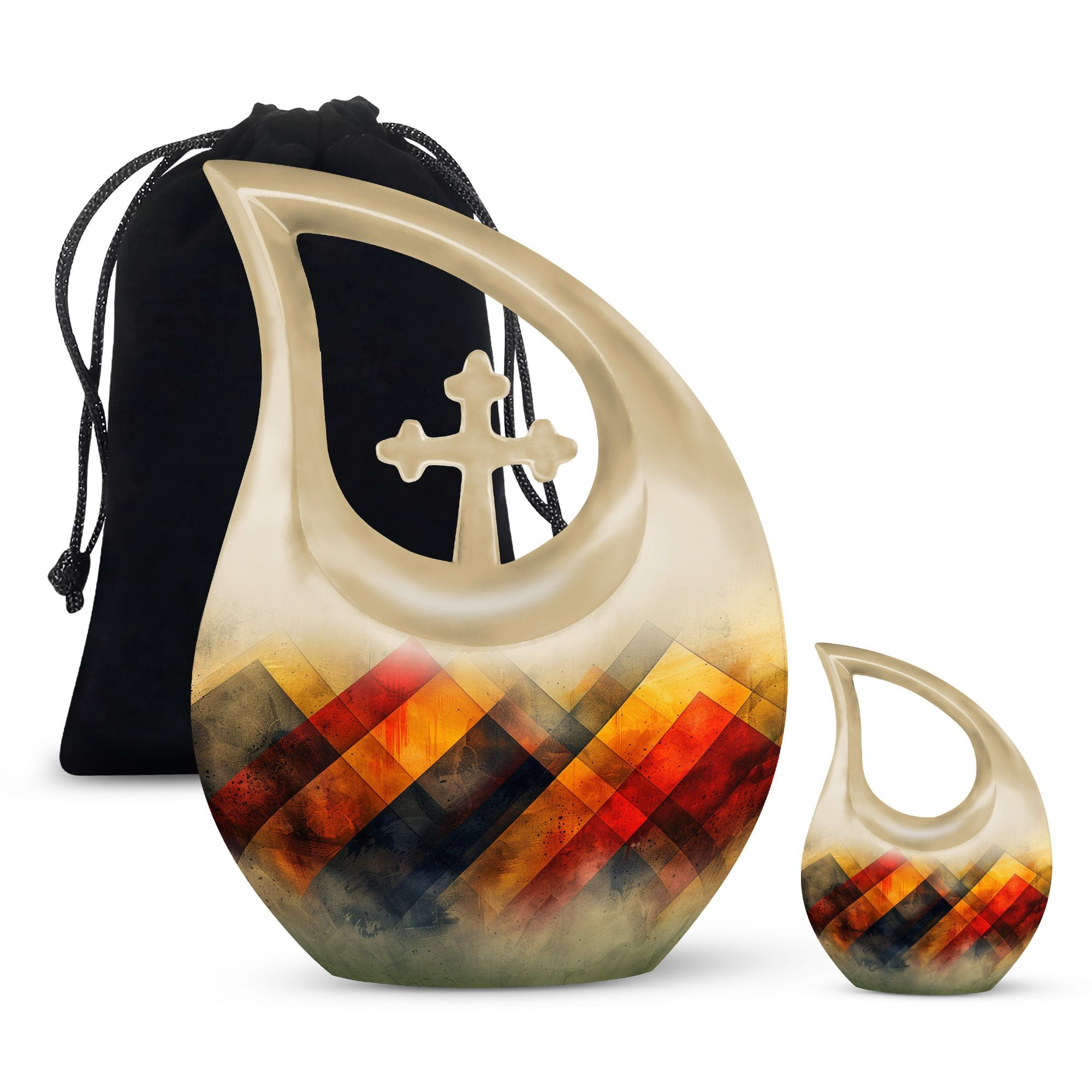 Rustic Diamond Tapestry Urn - Memorial Urns For Human Ashes - Urns For ...