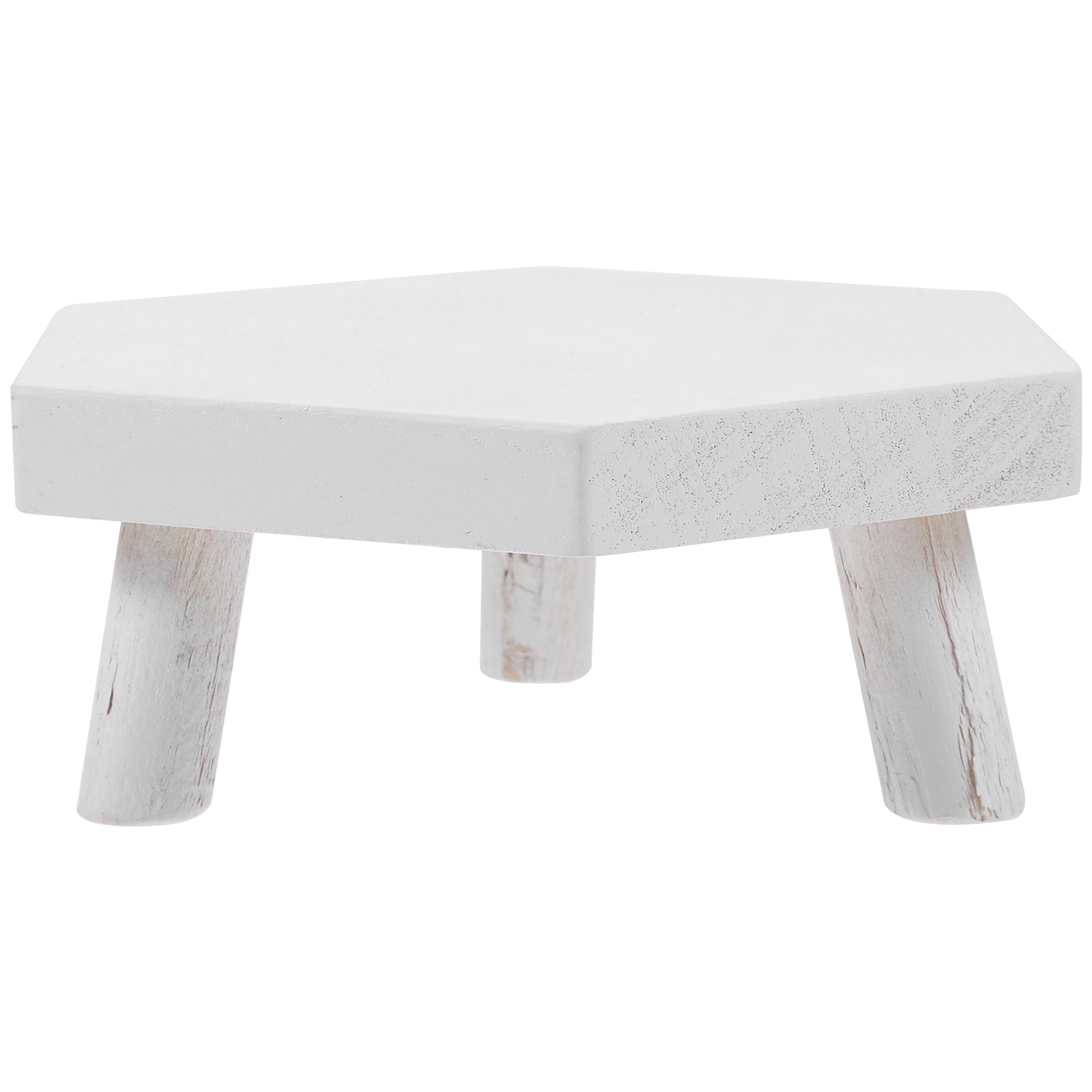 Raindrops Family Garden Stools Wooden Displaying Stool White Wood 1Set ...