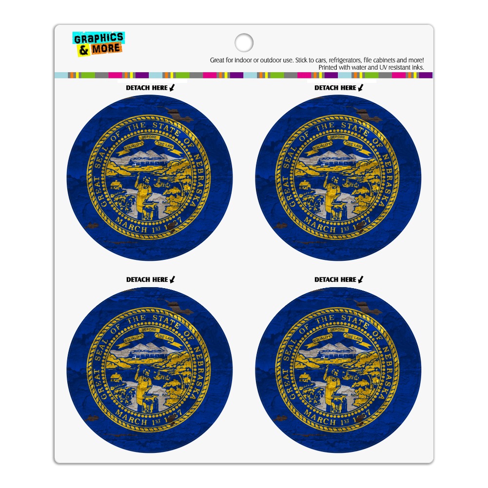 Rustic Distressed Nebraska State Flag Refrigerator Fridge Locker Vinyl ...