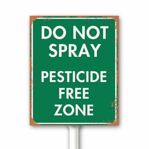 Rustic Do Not Spray Sign, Outdoor No Pesticide Lawn Yard Sign With ...