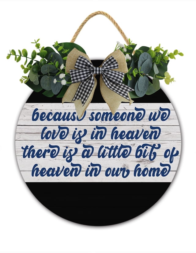 Rustic Door Sign 11Inch Inspirational Signs Gift Farmhouse Because ...