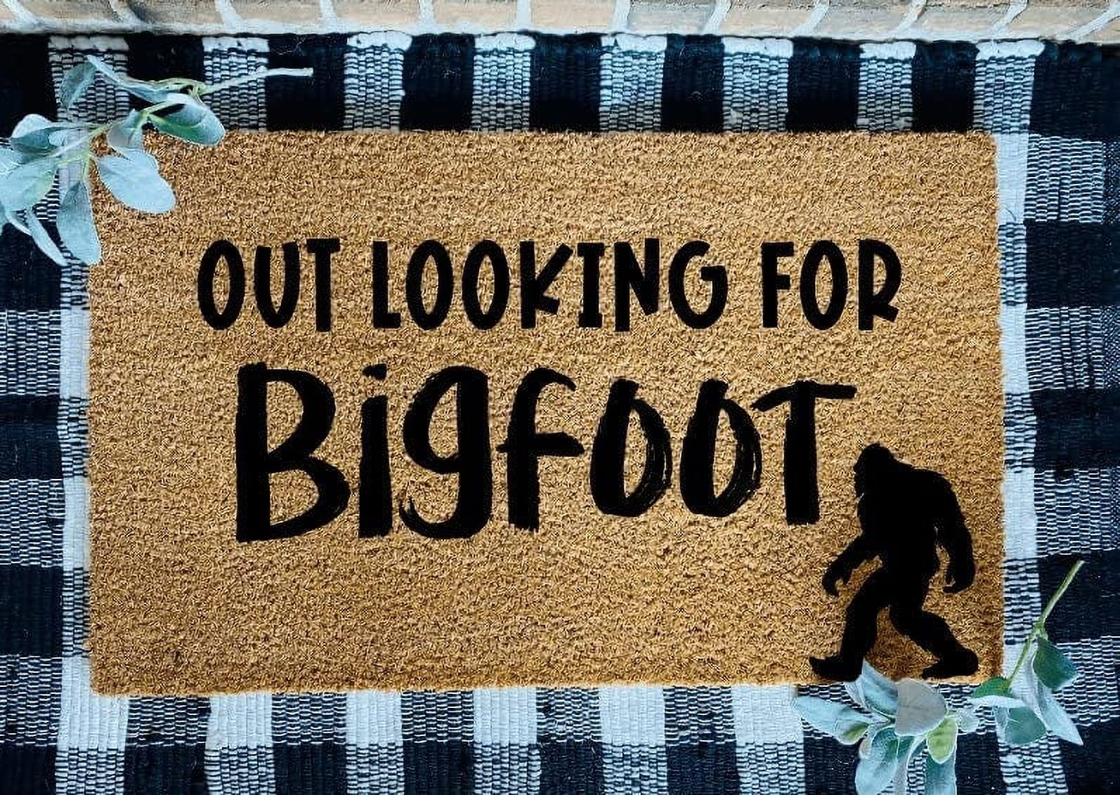 Rustic Doormat Indoor Entrance Out Looking for Big Foot Door Mat ...
