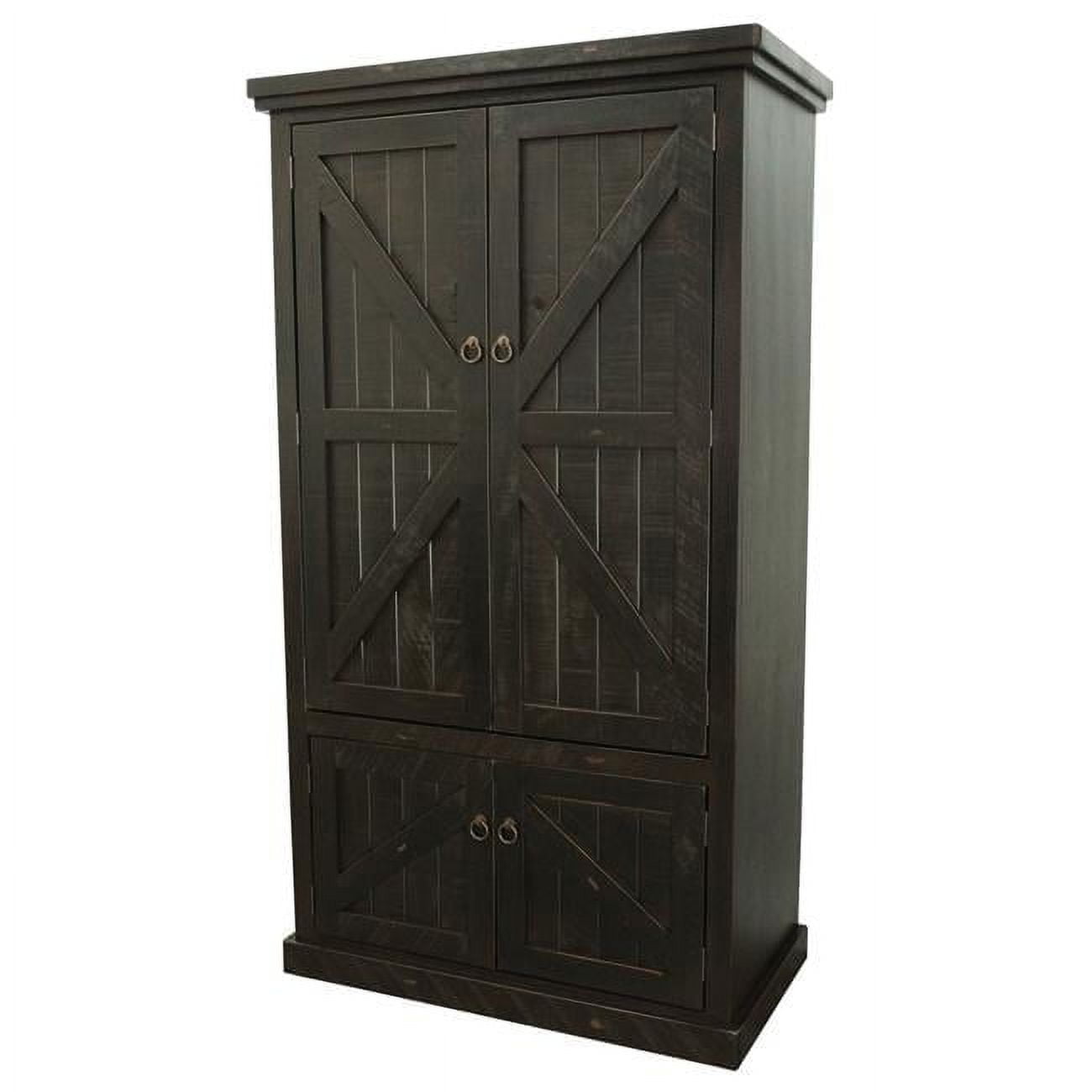 Rustic Double Door Armoire with Garmont Rod, Rustic Dela Verria - Walmart.com