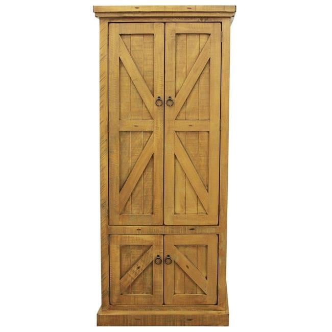 Rustic Double Door Pantry, Rustic Yellow - Walmart.com