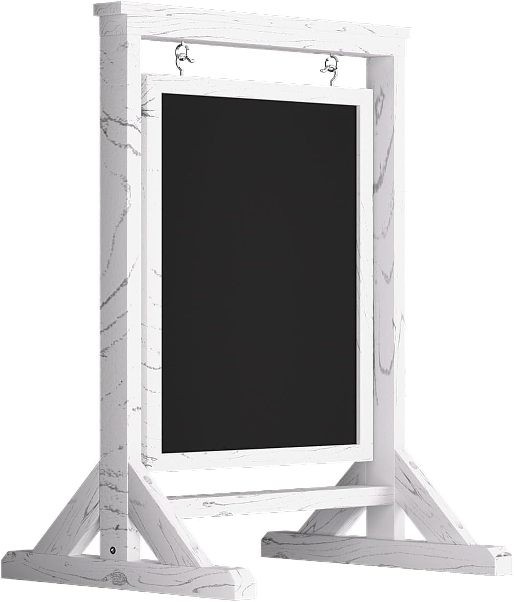 Rustic Double Sided Swinging Chalkboard Sign, Wooden Sidewalk Sign 33 ...