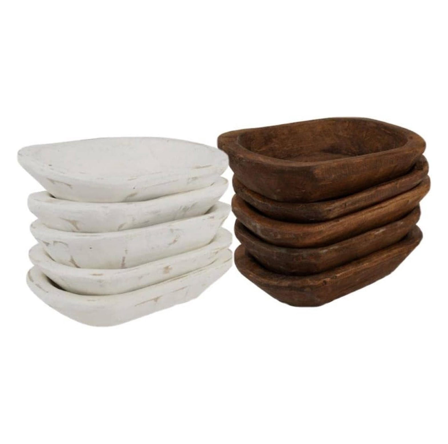 Rustic Dough Bowl - Handmade - Wood - Half Starter Pack - Quantity 10 ...
