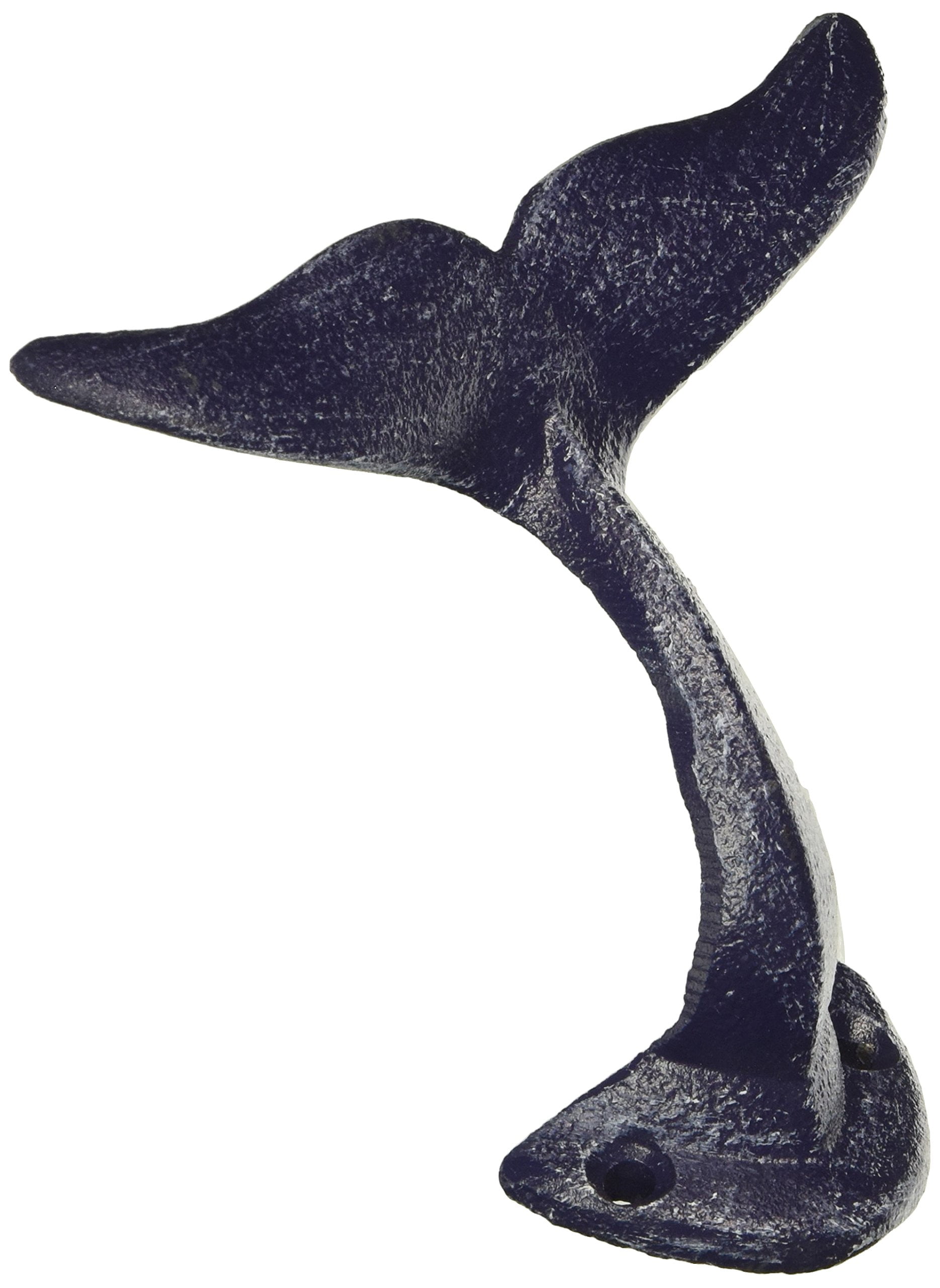 Hampton Nautical Rustic Drak Whale Tail Hook 5" Decoration-Antique ...