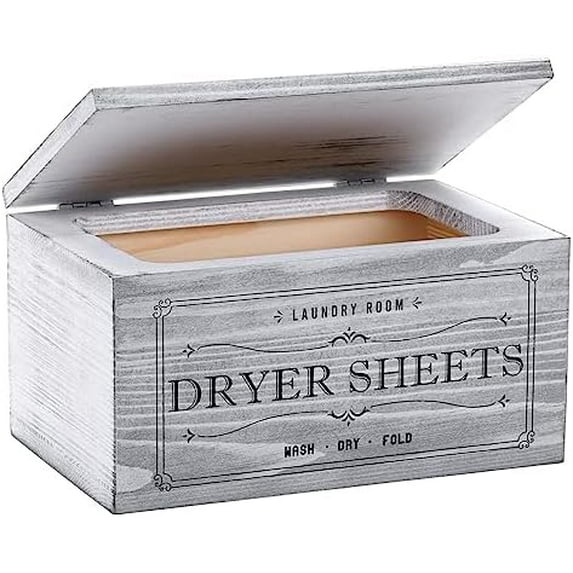 Rustic Dryer Sheet Holder with Lid - Cute Farmhouse Dryer Sheet ...