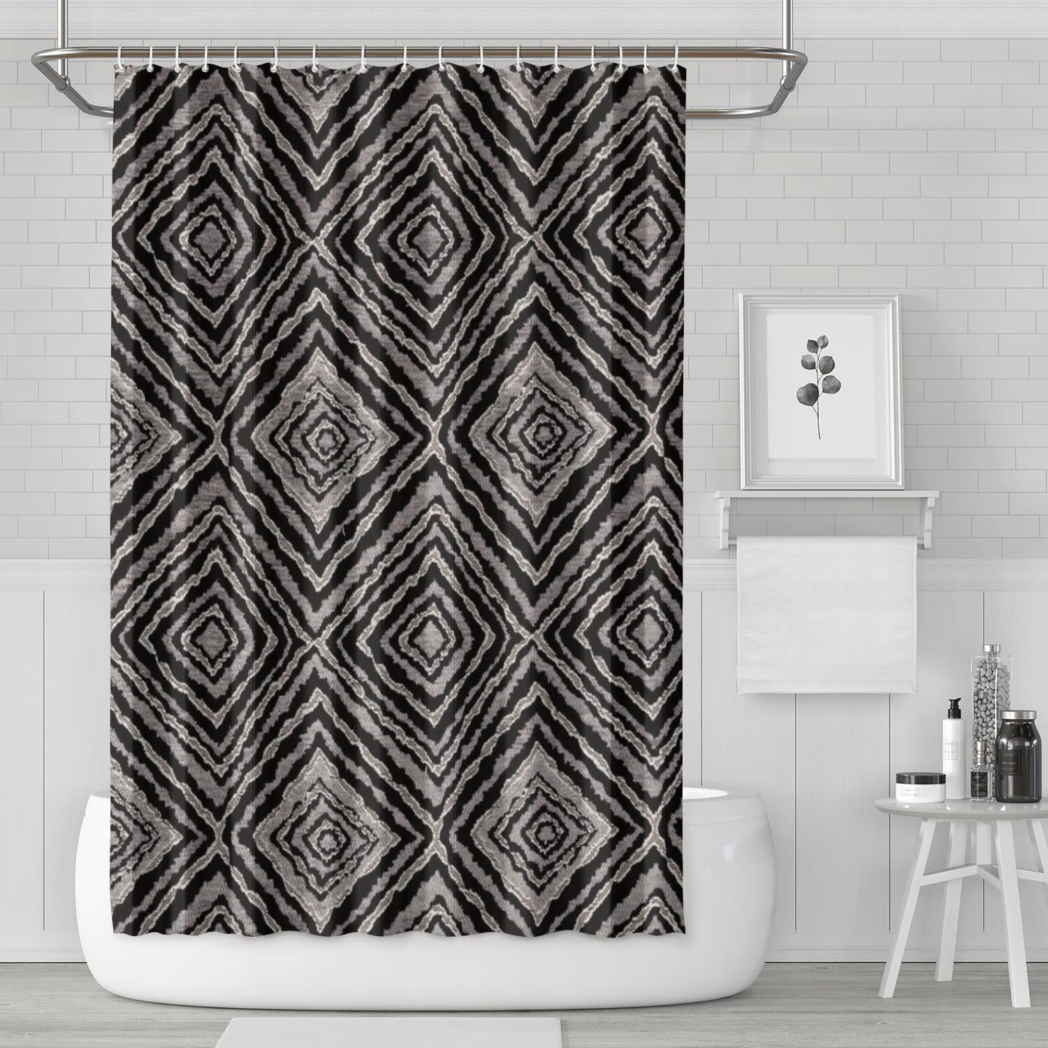 Rustic Earth Tone Bohemian Shower Curtain 72x72 Inches, Vintage Tribal ...