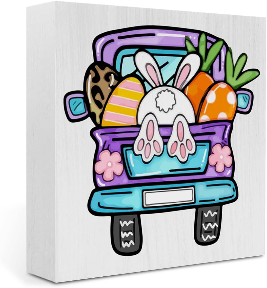 Rustic Easter Farmhouse Country Home Office Desk Decor Cute Bunny ...