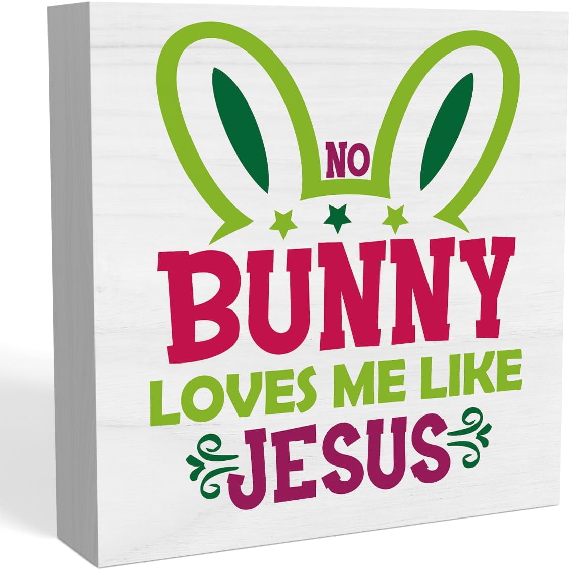 Rustic Easter Office Desk Decor - Cute No Bunny Loves Me Like Jesus ...