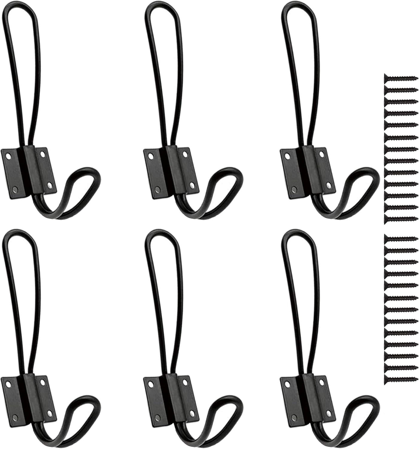 Rustic Entryway Hooks-12 Pack Farmhouse Hooks with Metal Screws ...