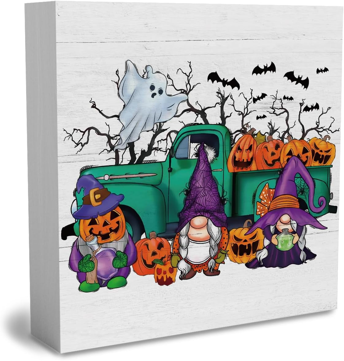 Rustic Fall Gnomes Pumpkin Wood Box Sign, Farmhouse Retro Fall Artwork ...