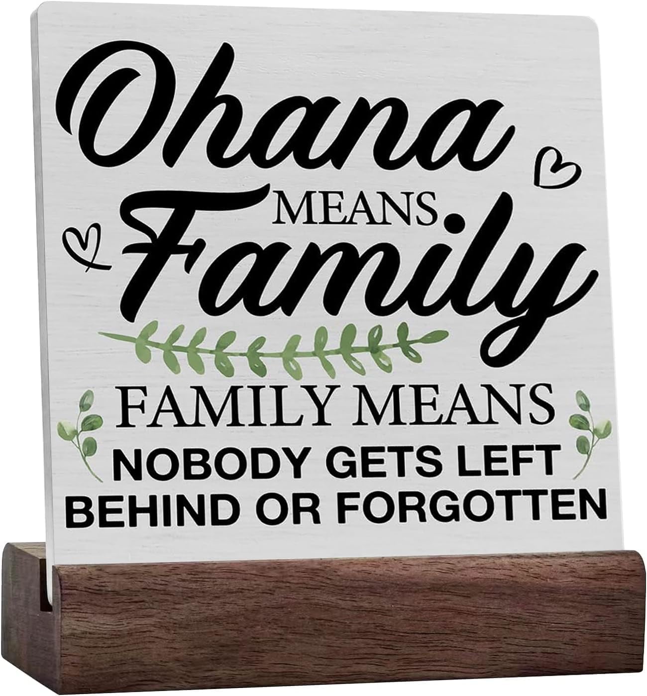Rustic Family Ceramic Table Sign Desk Decor, Family Means Nobody Gets ...