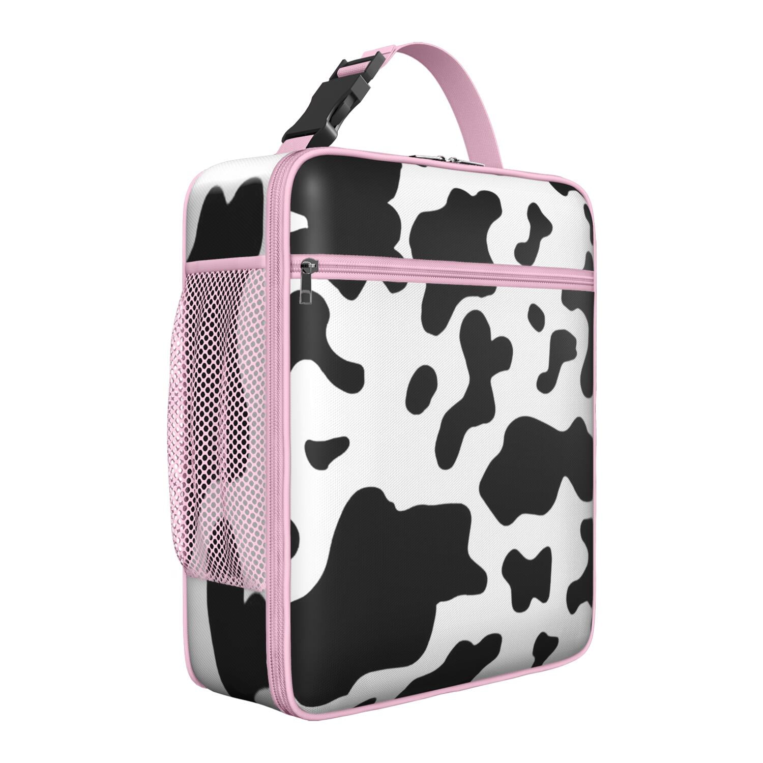 Rustic Farm Cow Insulated Lunch Tote – Classic Black and White Buffalo ...
