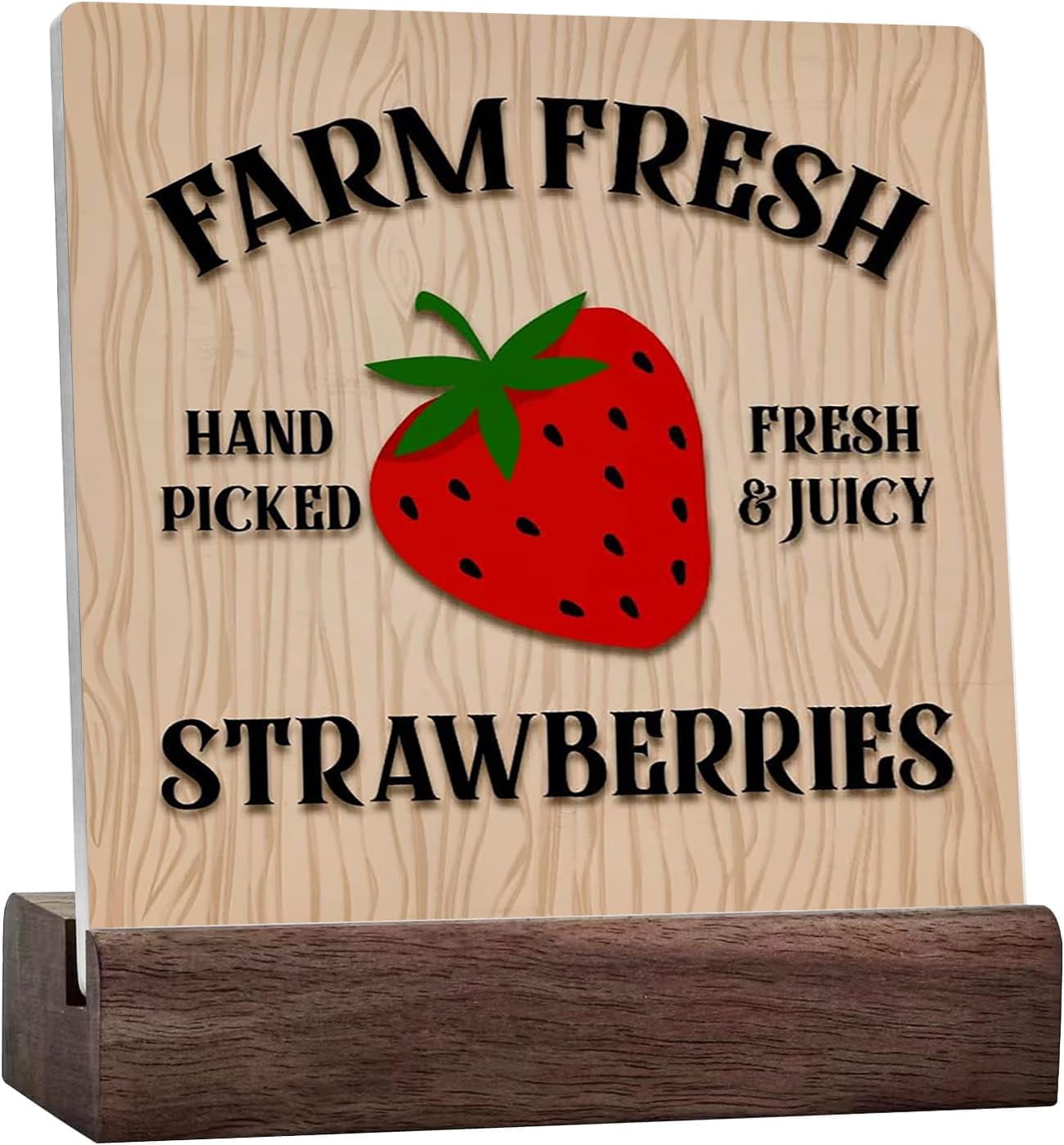Rustic Farm Fresh Strawberries, Farmhouse Strawberry Artwork Decor ...