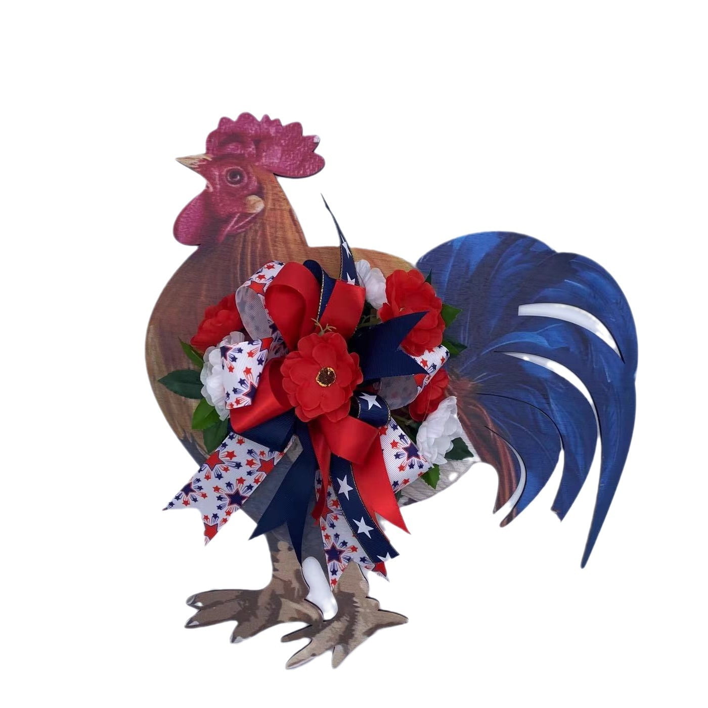 Rustic Farm Rooster Wall Plaque - Welcome Sign for Front Door and ...