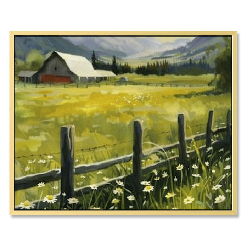 Rustic Farm Wall Art Decor, Canvas Wall Table Decor, Country Scenery ...