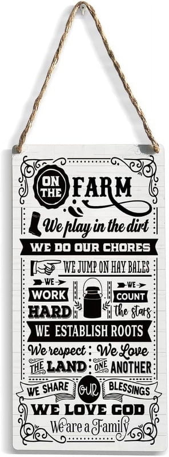 Rustic Farm Wood Sign Farmhouse Wall Welcome Sign Farm House Home ...