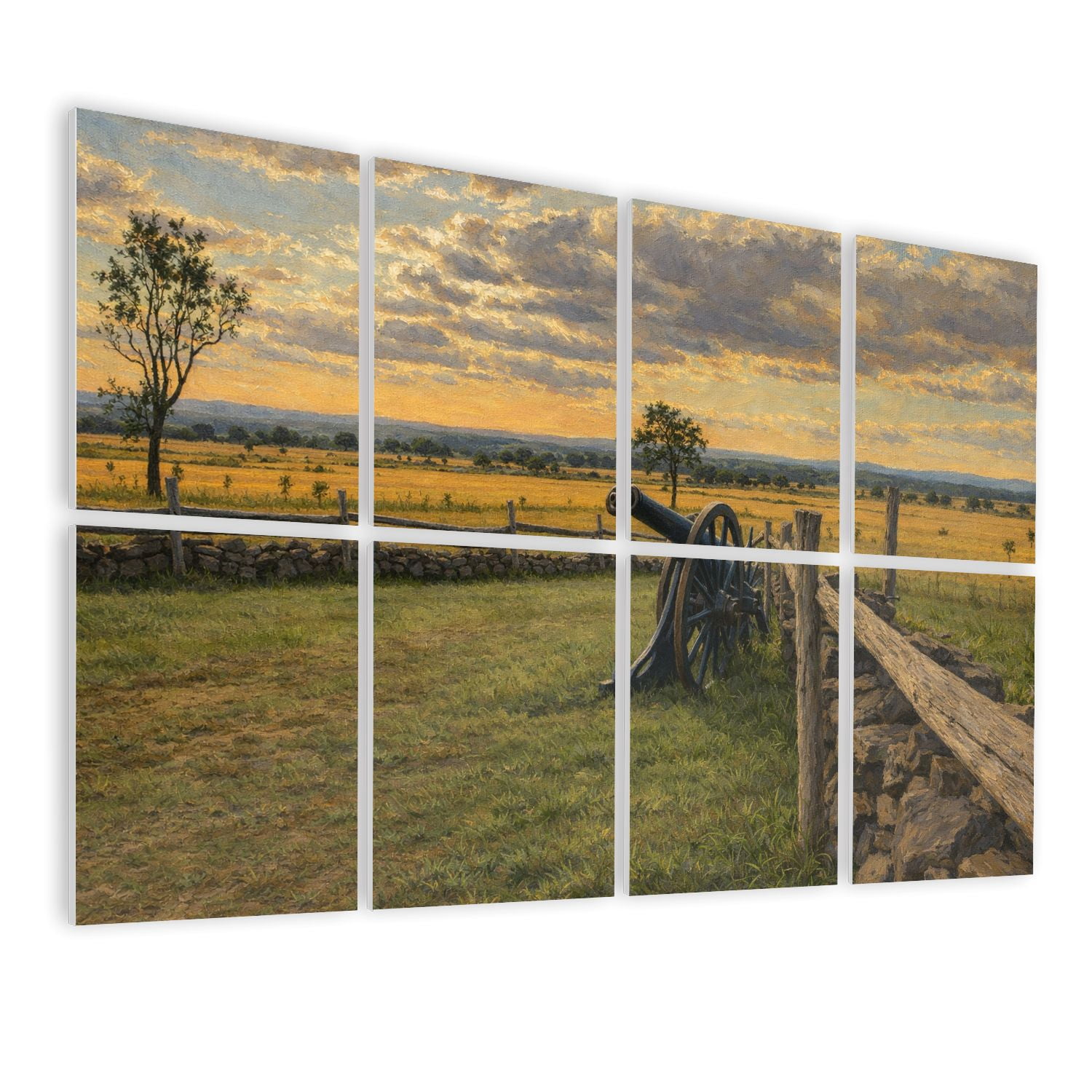 Rustic Farmhouse 8 Pack Art Acoustic Panels Sound Absorbing sunset ...