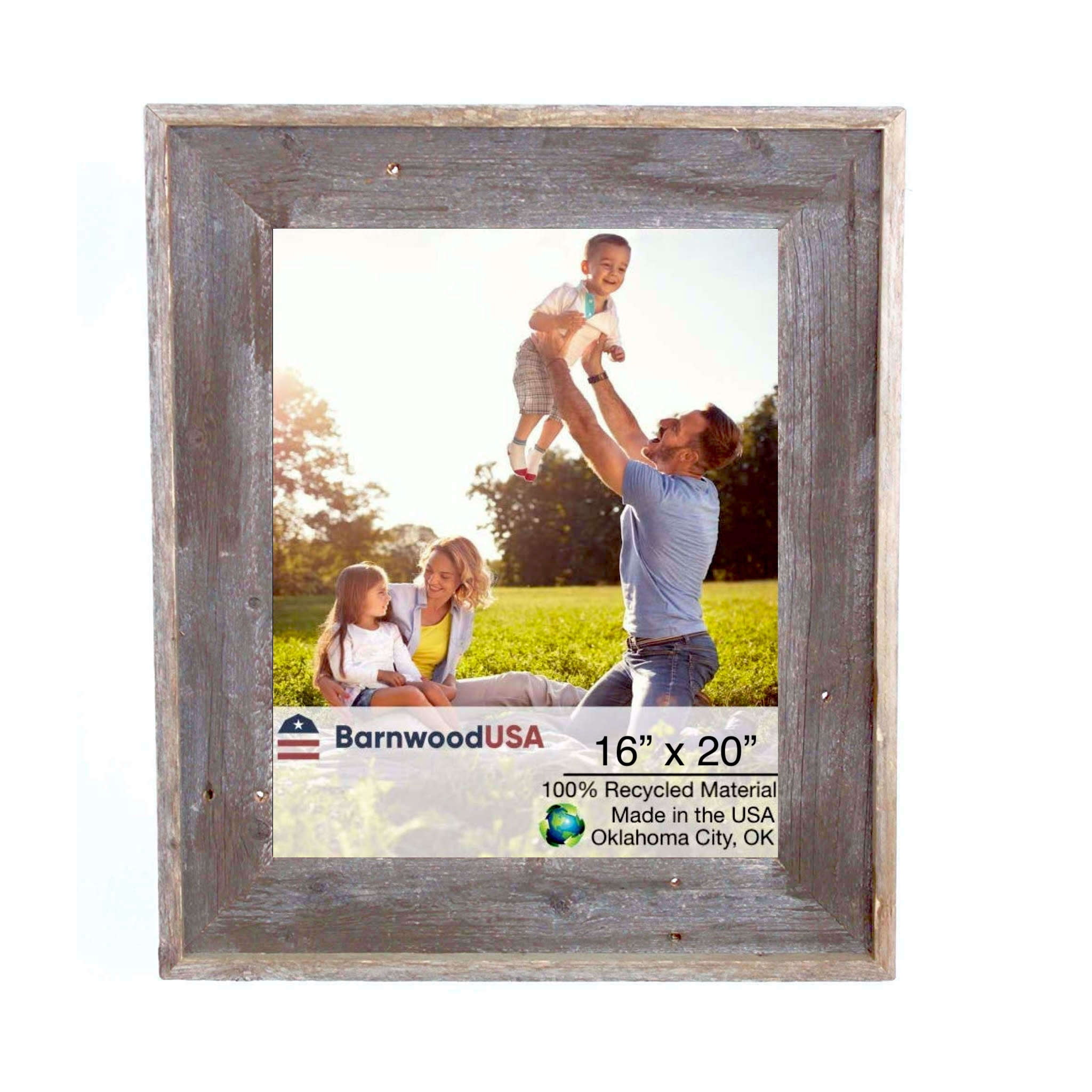 Rustic Farmhouse Artisan Series 16" x 20" Espresso Wood Picture Frame ...
