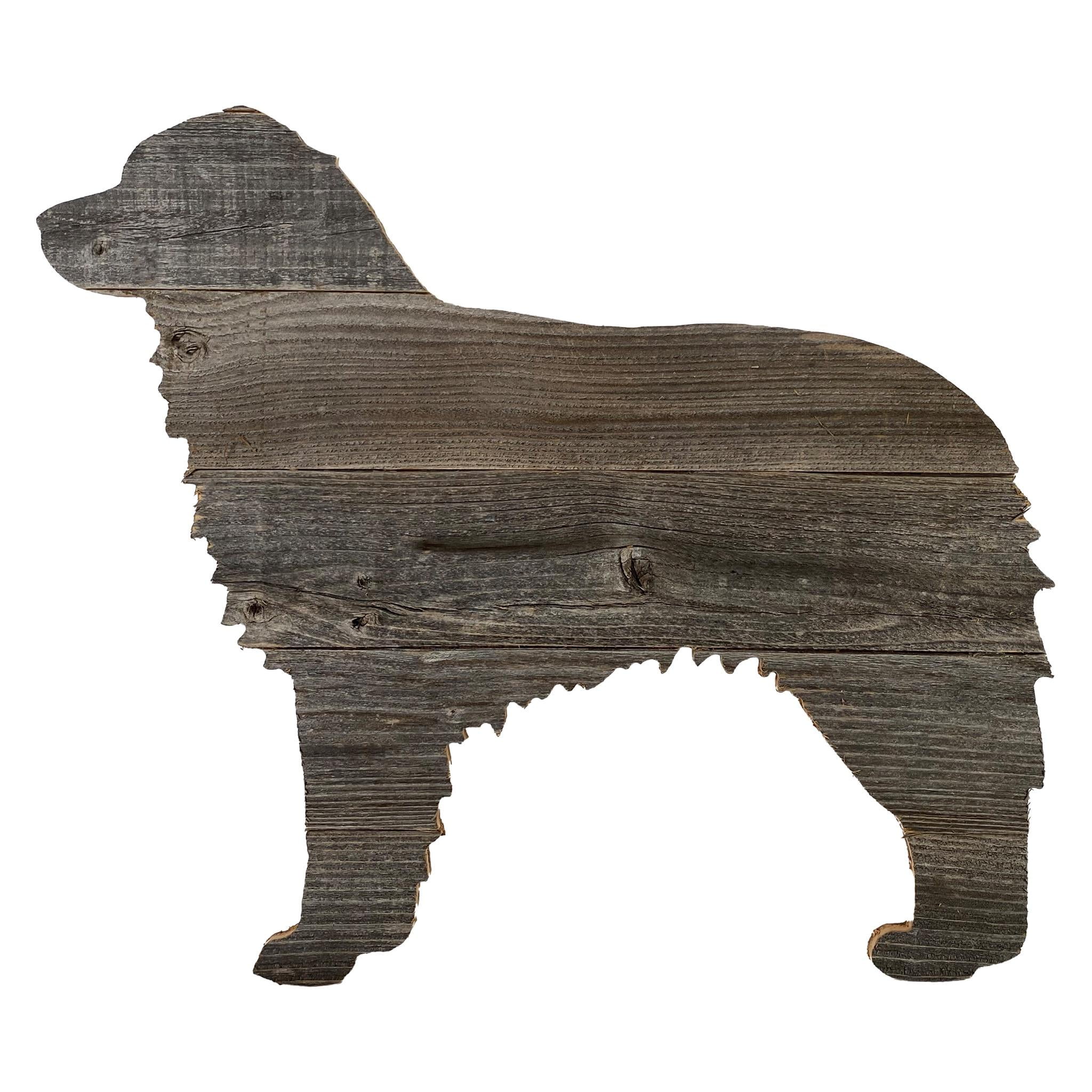 Rustic Farmhouse Australian Shepherd Cutout Reclaimed Wood Silhouette ...
