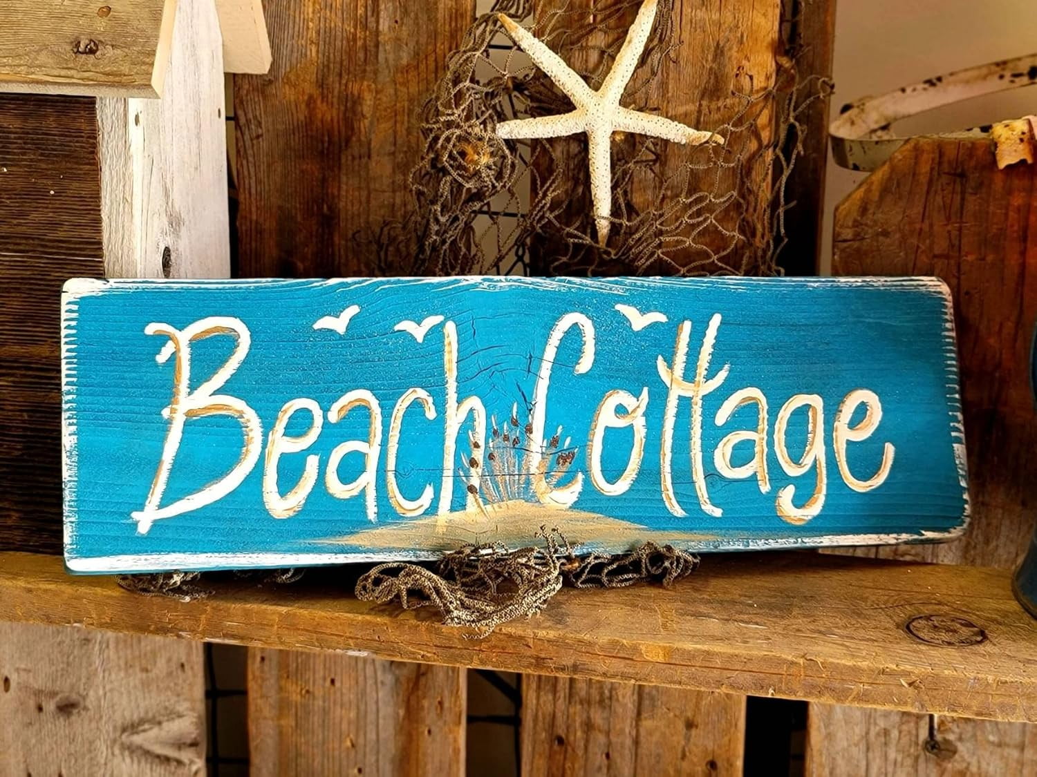 Rustic Farmhouse Beach Cottage,Rustic Beach Signs for Home Decor ...