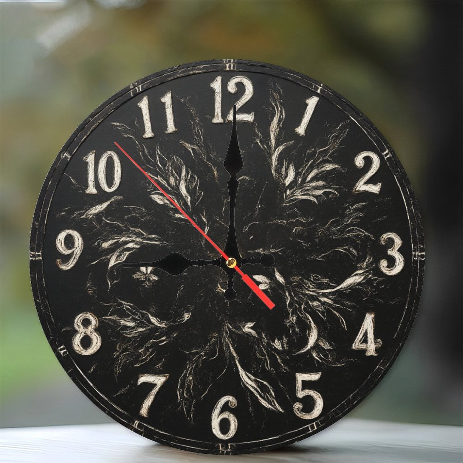 Rustic Farmhouse Black Wall Clock Vintage Home Decor 10-Inch Silent ...