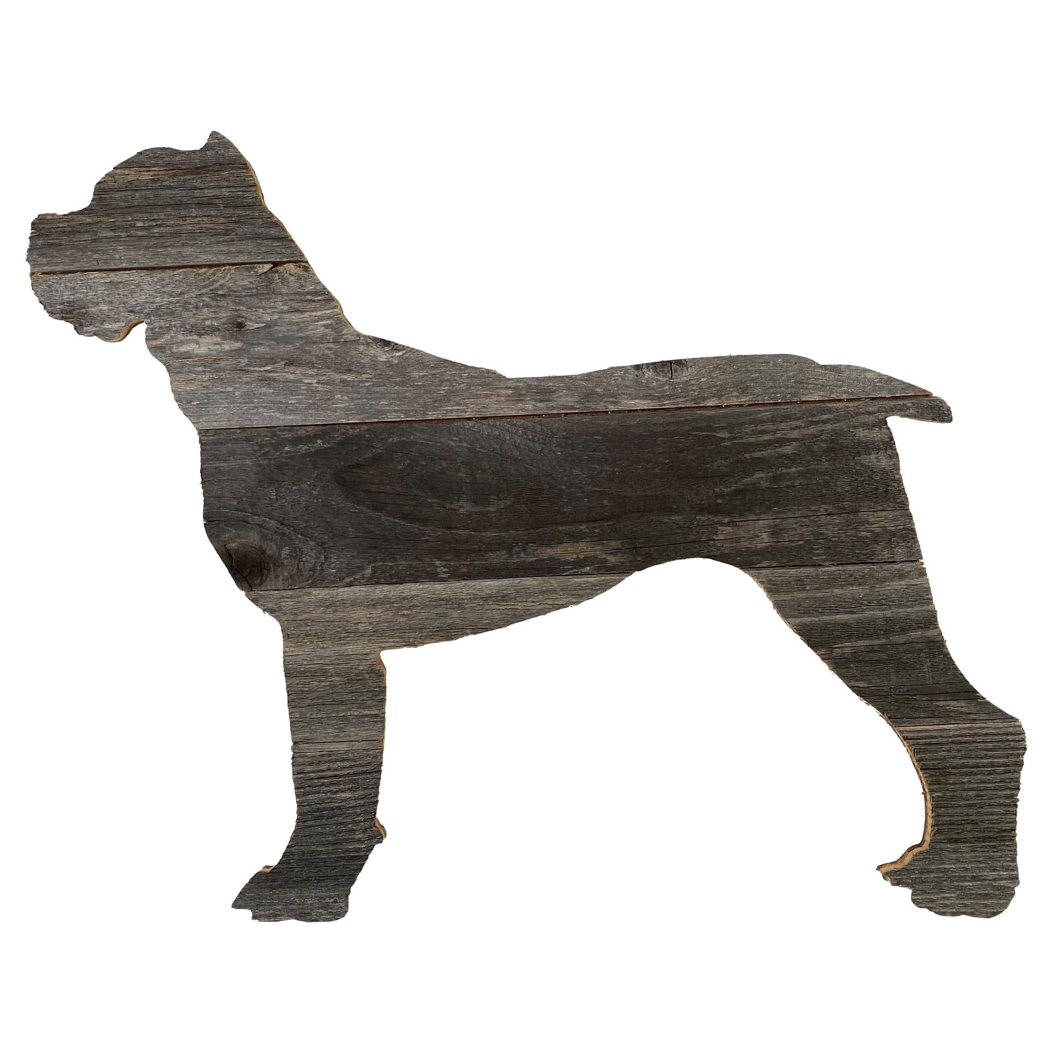 Rustic Farmhouse Cane Corso Cutout Reclaimed Wood Silhouette 24 Inch ...