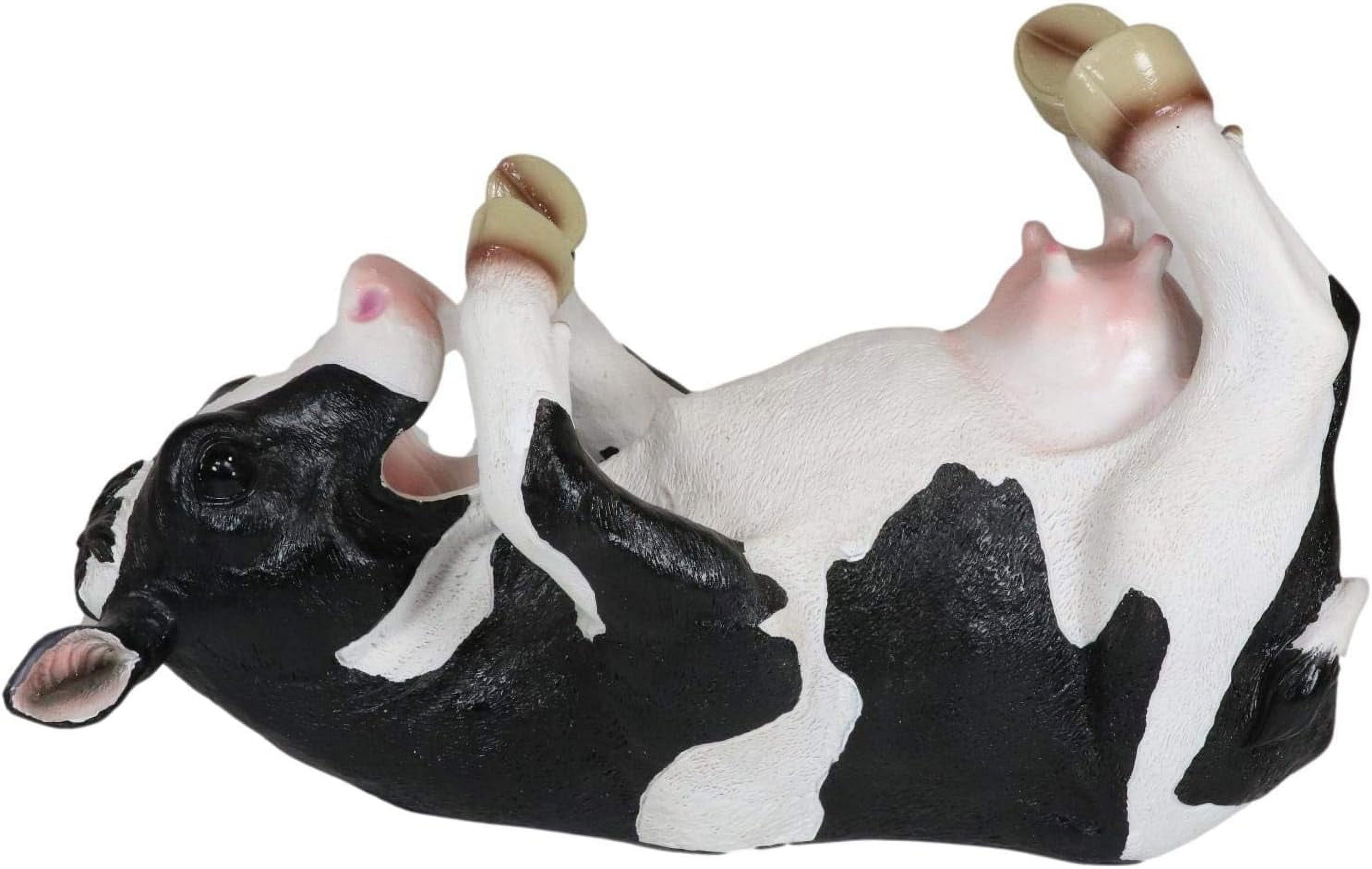 Rustic Farmhouse Country Bovine Cow Guzzling Wine Bottle Holder Caddy Figurine Stand Rack Cows ...