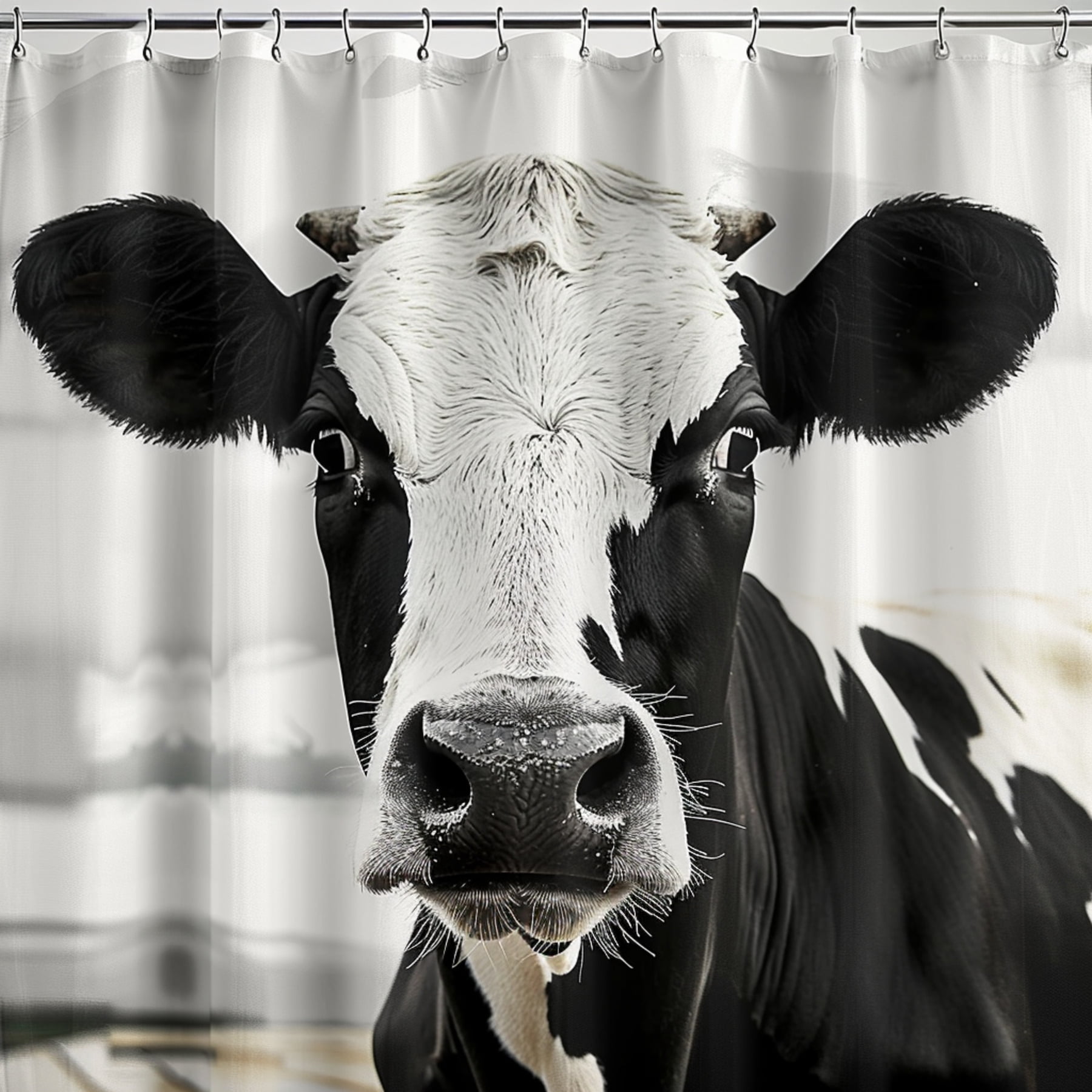 Rustic Farmhouse Cow Portrait Shower Curtain Add a touch of charm to ...