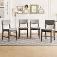 Rustic Farmhouse Dining Chairs Set of 4 Solid Wood Dining Chairs with ...