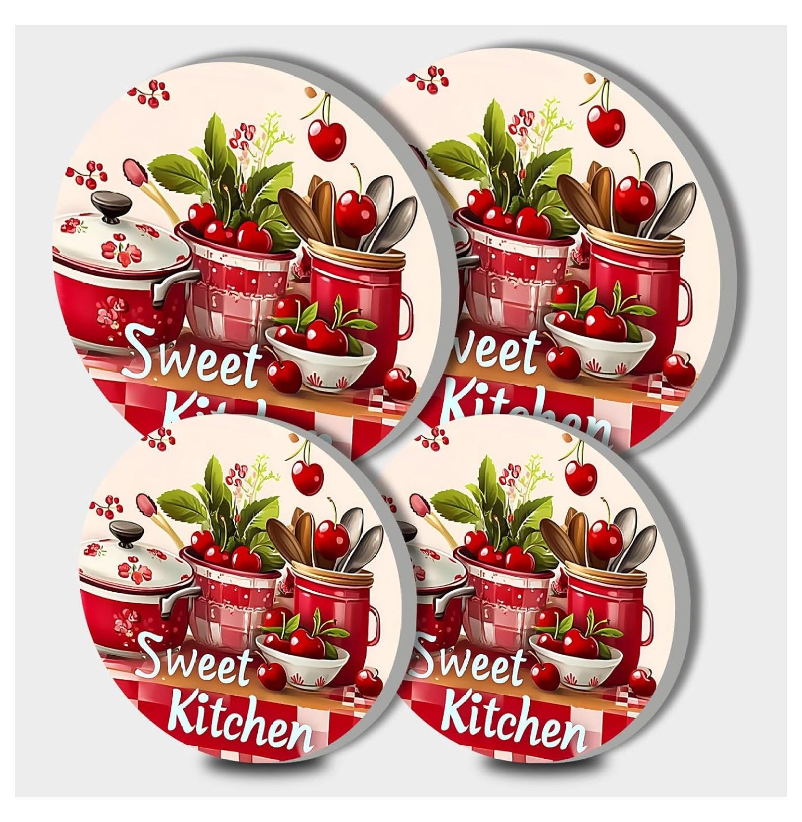 Rustic Farmhouse Electric Stove Burner Covers，4 Pack Round Stove Burner ...