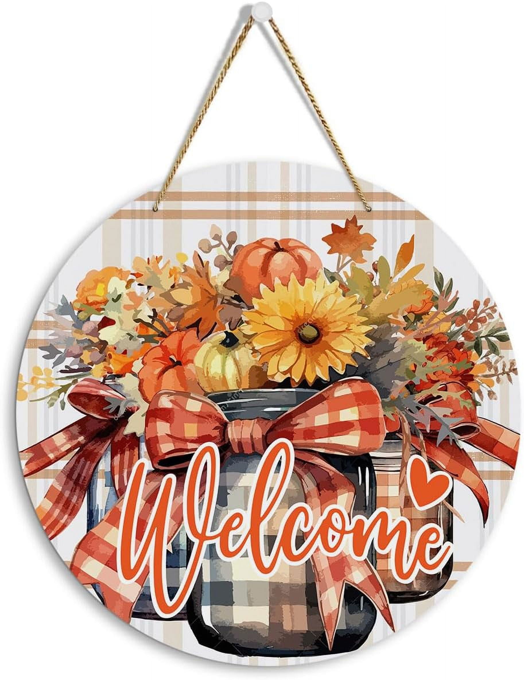 Rustic Farmhouse Fall Signs Door Wall Hanging Decor, Fall Room Home ...