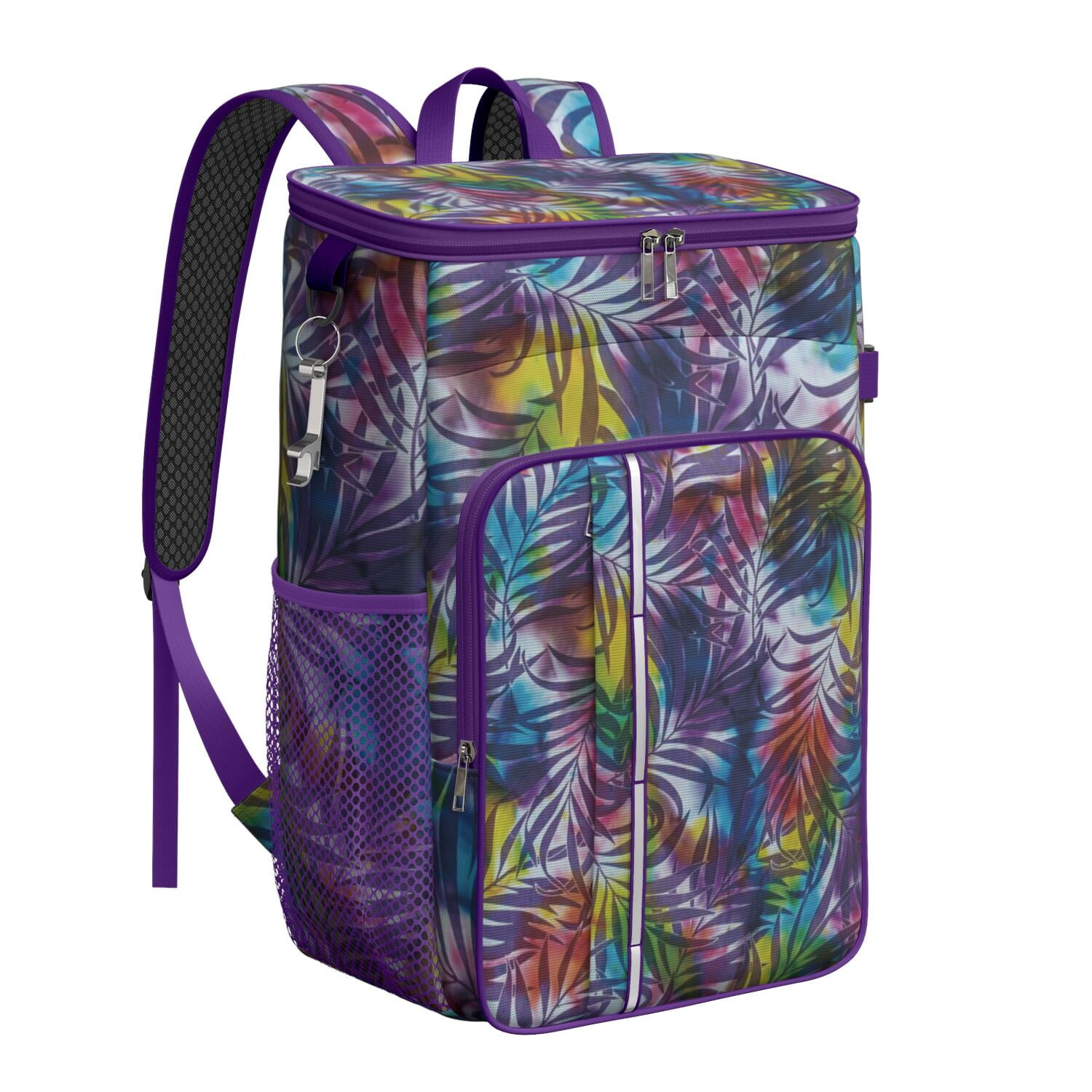 Rustic Farmhouse Floral Print Backpack Cooler, Leakproof Waterproof ...