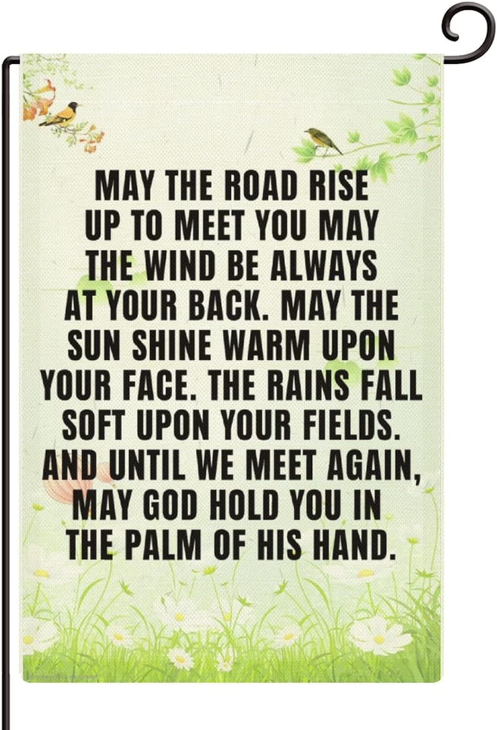 Rustic Farmhouse Garden Flag Double Sided May The Road Rise Up to Meet ...
