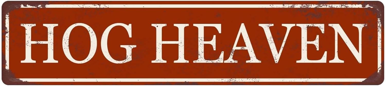 Rustic Farmhouse Hog Heaven wood Pet Pig House Sign Backyard Pigs Funny ...