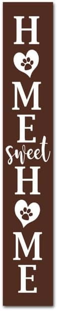 Rustic Farmhouse Home Sweet Home Sign Wood Welcome Vertical Sign for ...
