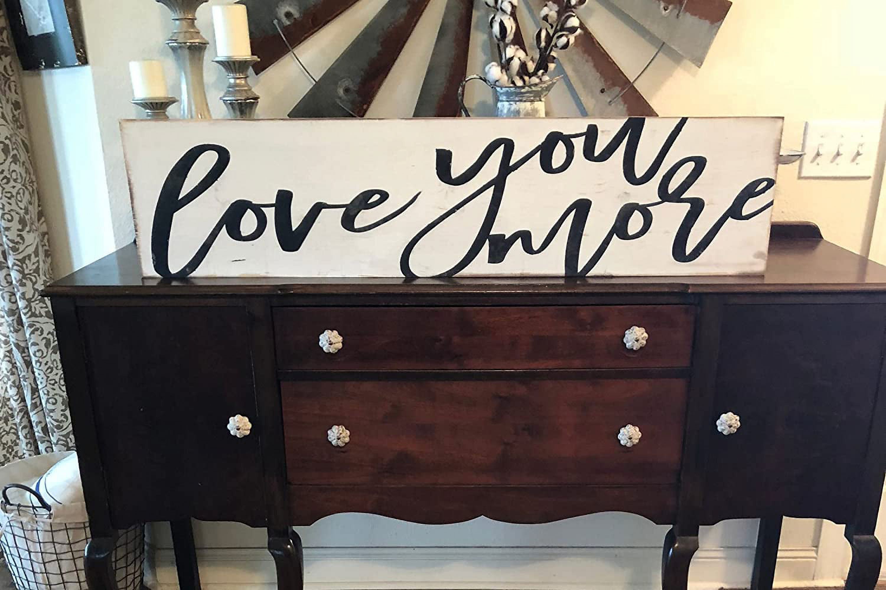 Rustic Farmhouse Huge Love You More Sign Wedding Sign Love Sign ...