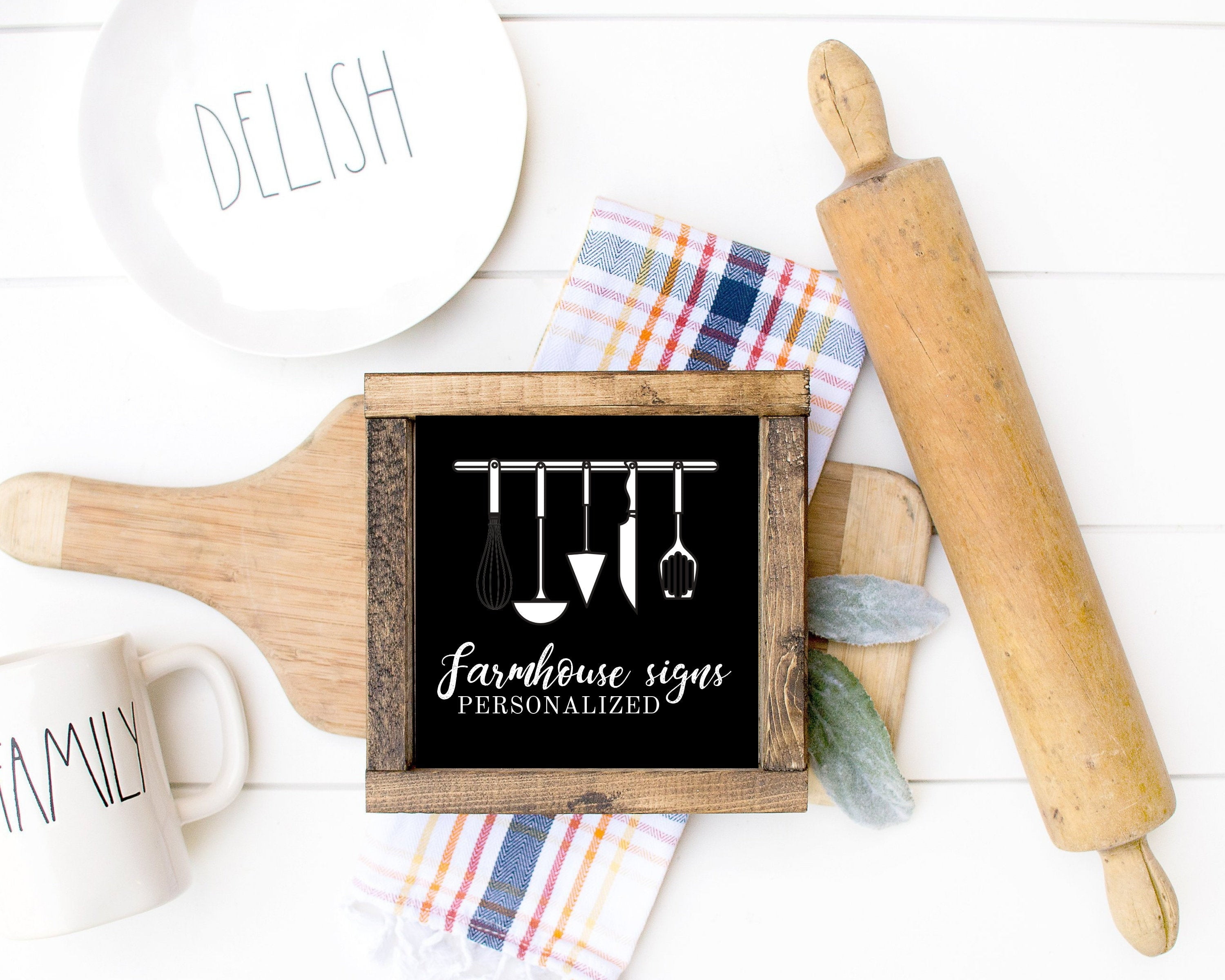 Rustic Farmhouse Kitchen wood Signs - Walmart.com