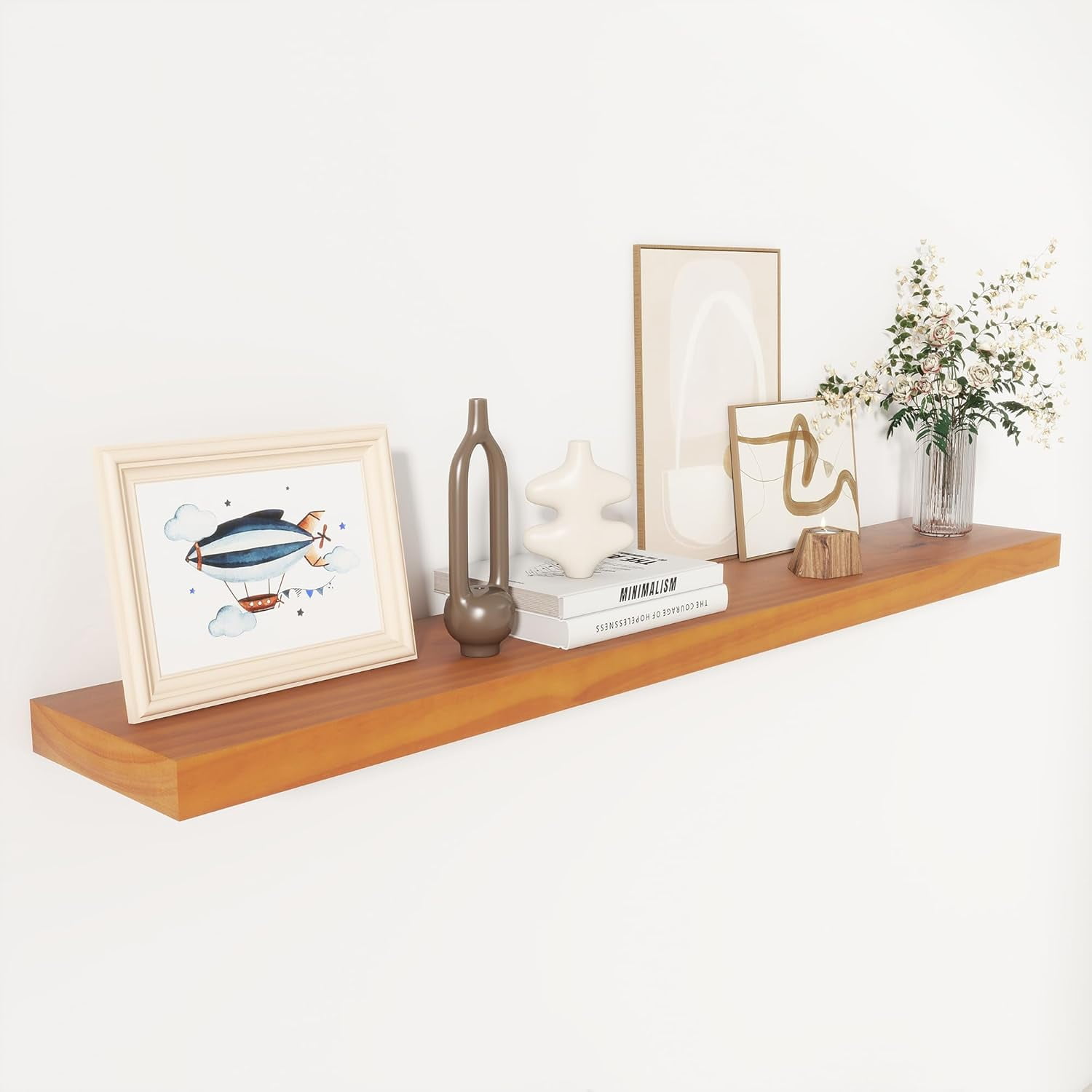 Rustic Farmhouse Large Floating Shelves 48 inch，Fireplace Mantel ...